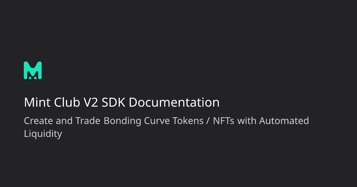 Mint Club V2 SDK Documentation – Mint.club V2 SDK Documentation
