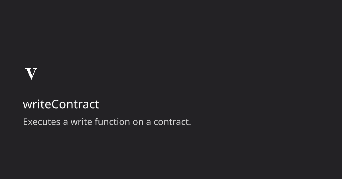writeContract · Viem