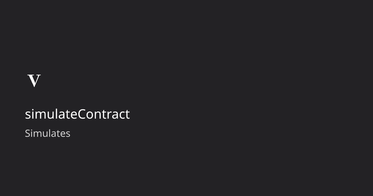 simulateContract · Viem