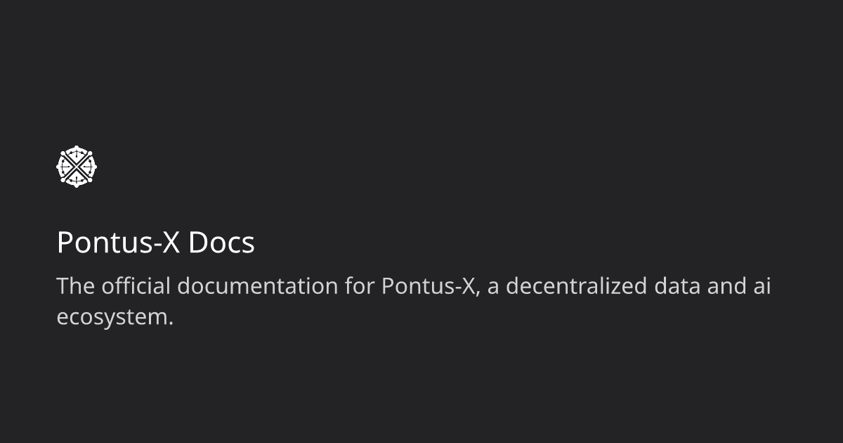 Pontus-X Docs
