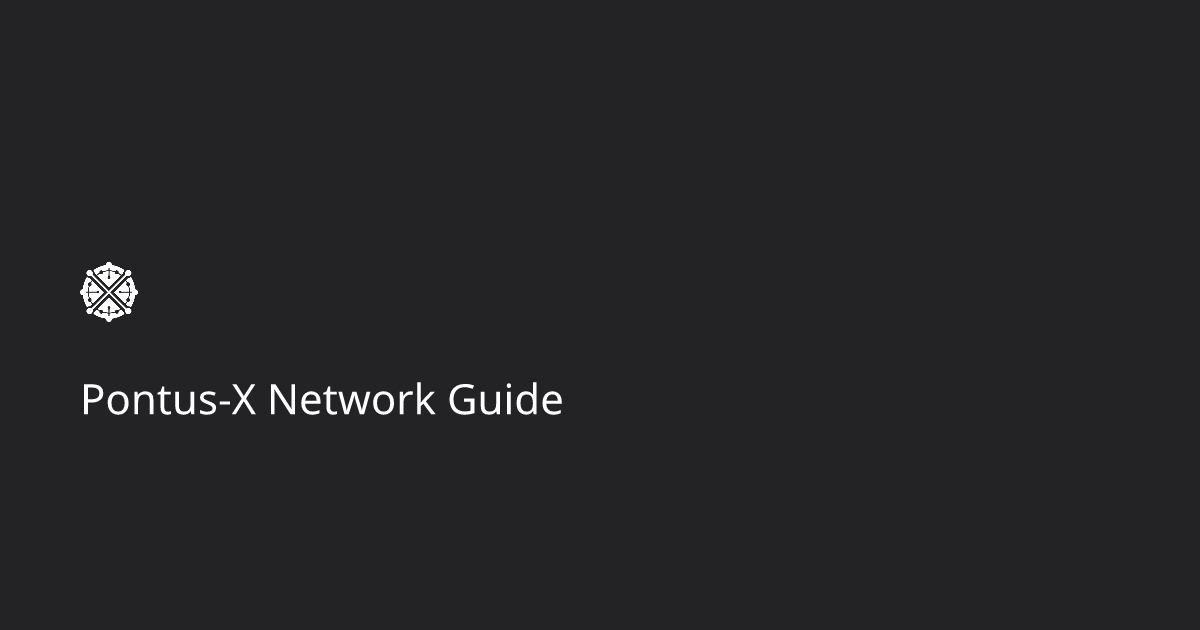 Pontus-X Network Guide · Pontus-X Docs