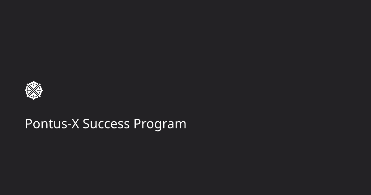 Pontus-X Success Program · Pontus-X Docs