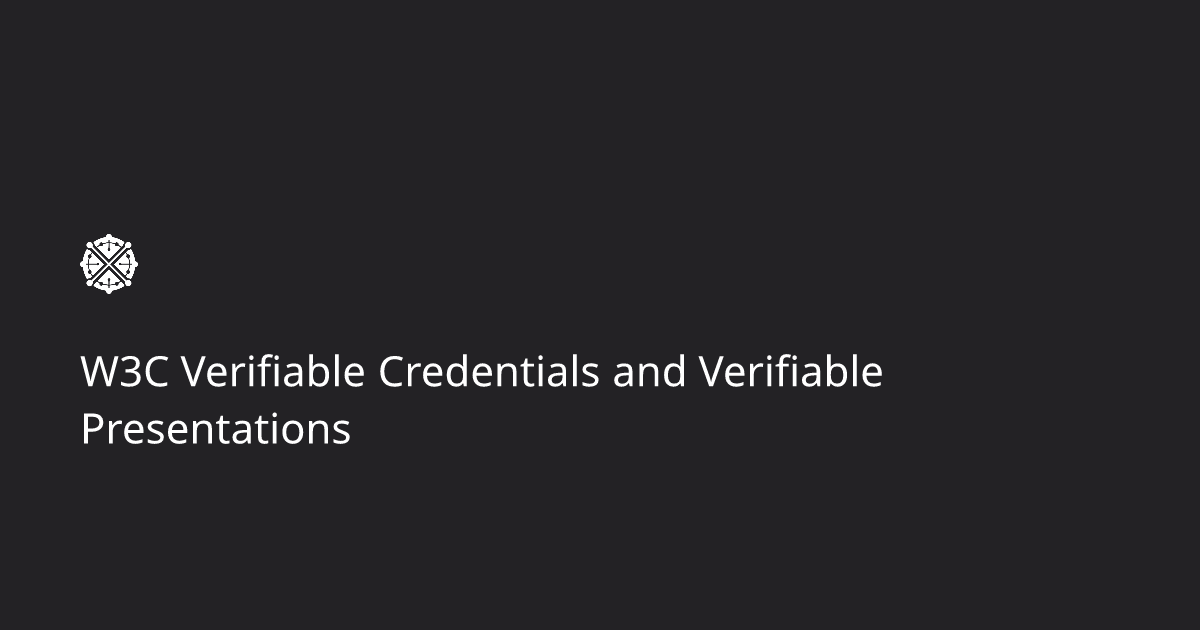 W3C Verifiable Credentials and Verifiable Presentations · Pontus-X Docs