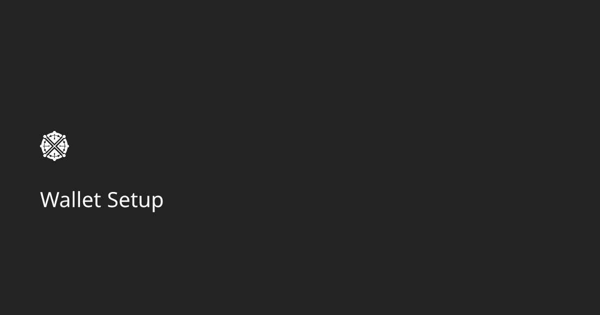 Wallet Setup · Pontus-X Docs