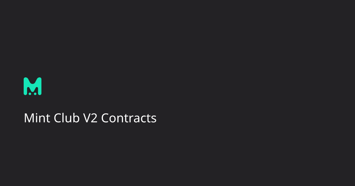 Mint Club V2 Contracts – Mint.club V2 SDK Documentation