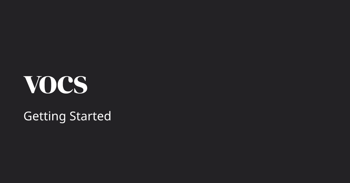 Getting Started – Vocs